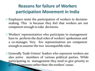 WORKERS PARTICIPATION IN MANAGEMENT | PPTX