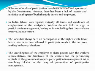 WORKERS PARTICIPATION IN MANAGEMENT | PPTX