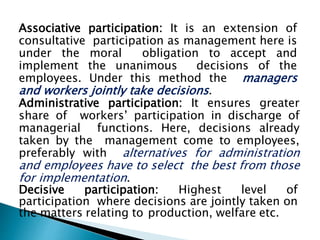 WORKERS PARTICIPATION IN MANAGEMENT | PPT