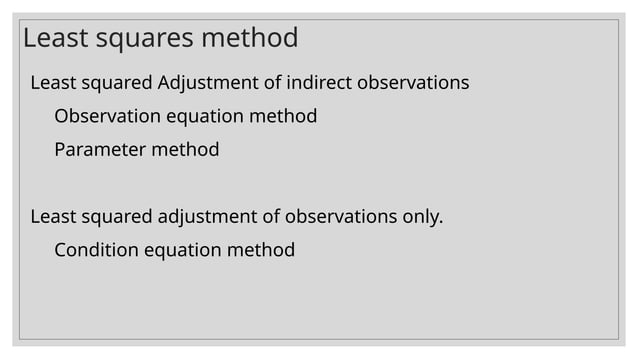 Unit-II LEAST SQUARES ADJUSTMENTssss.pptx