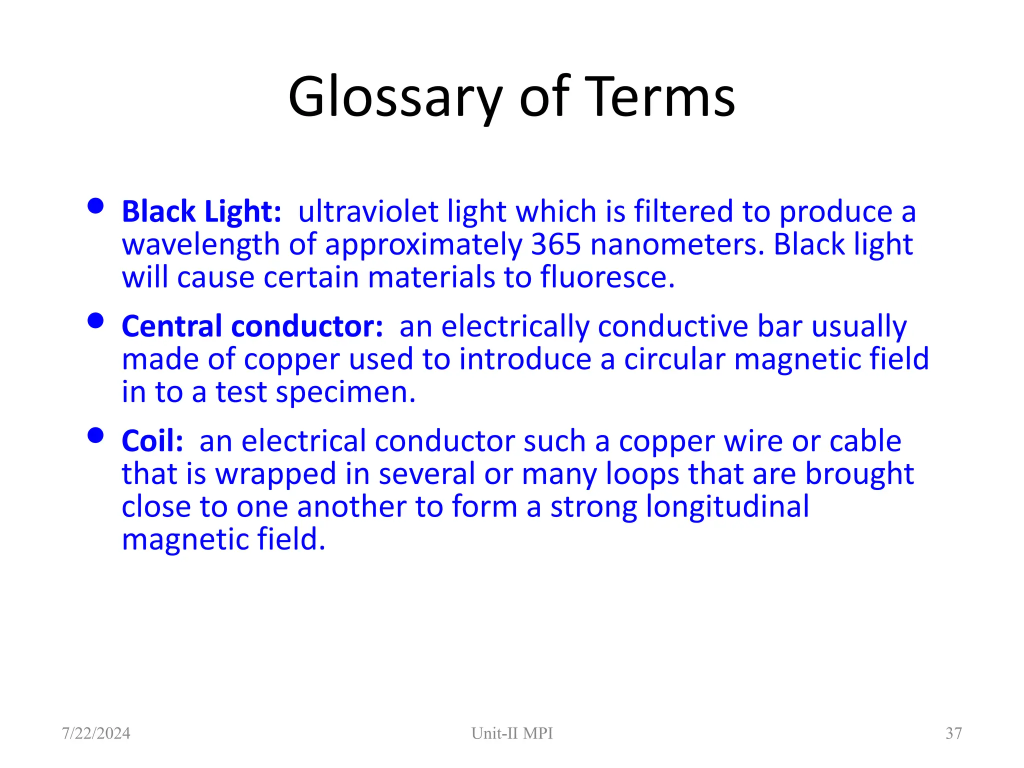 Unit-II MPI Non Destructive Testing of Materials | PPT