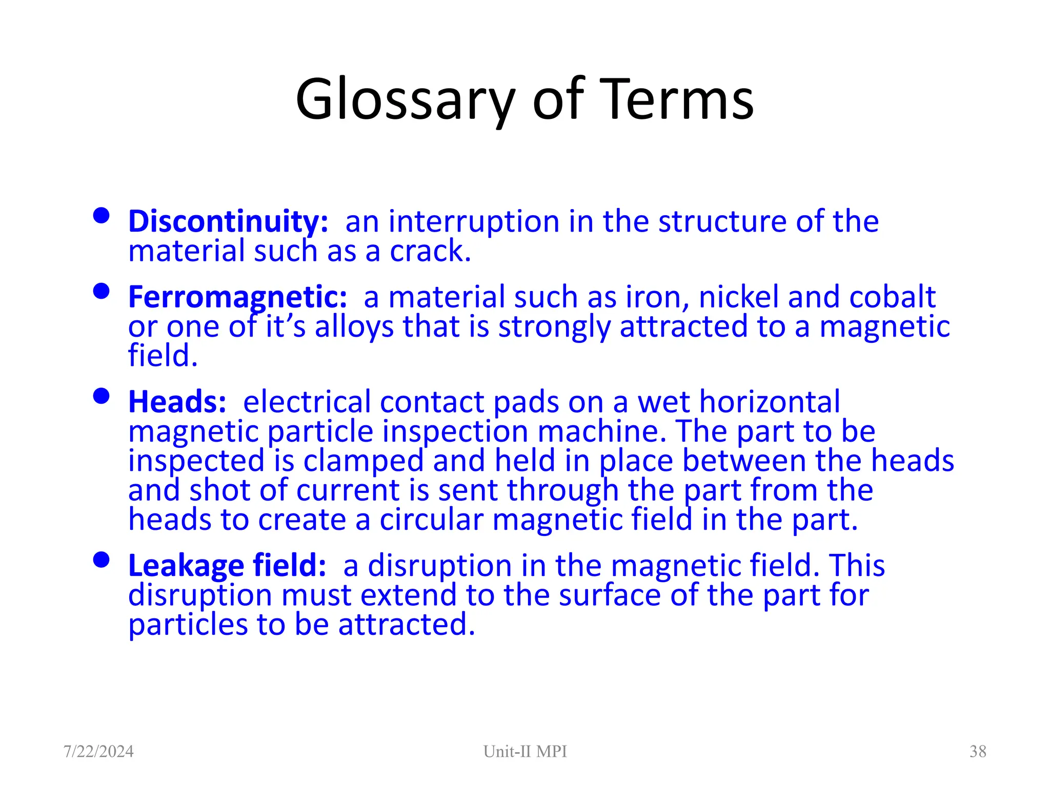 Unit-II MPI Non Destructive Testing of Materials | PPTX | Physics | Science