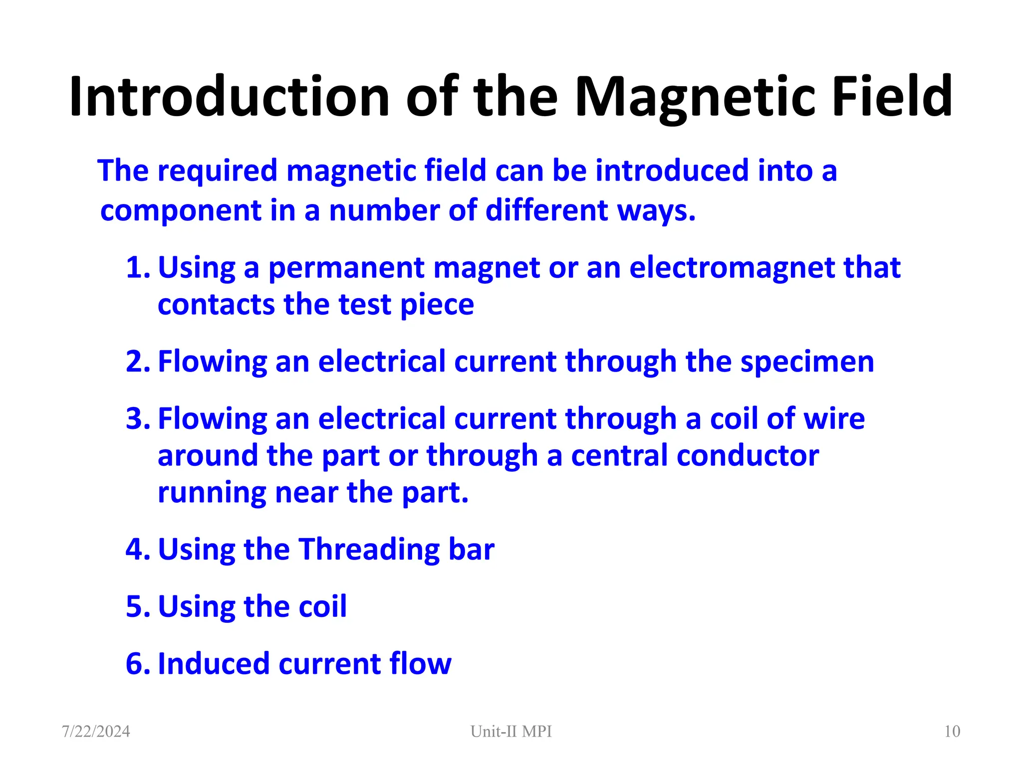 Unit Ii Mpi Non Destructive Testing Of Materials Ppt