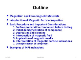Unit-II MPI Non Destructive Testing of Materials | PPTX | Physics | Science