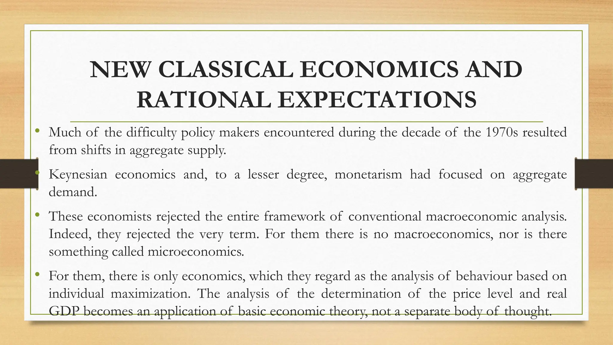 Unit - II NEW CLASSICAL ECONOMICS AND RATIONAL EXPECTATIONS.pptx
