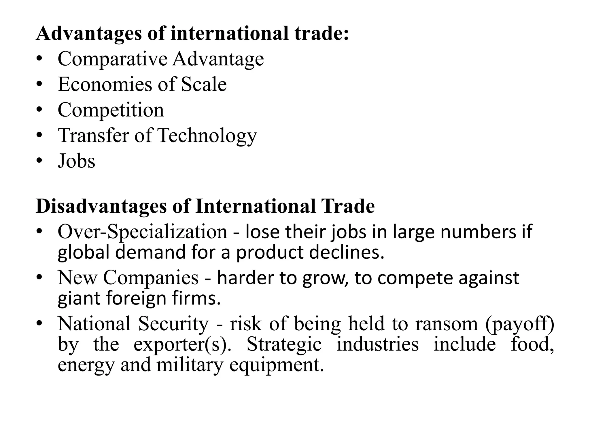 International Trade & Development - Introduction | PPT