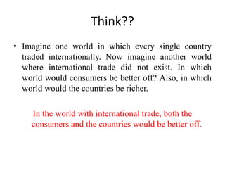 International Trade & Development - Introduction | PPT