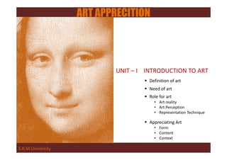 Unit-I Introduction to Art for architecture students | PDF