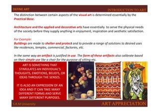 Unit-I Introduction to Art for architecture students | PDF