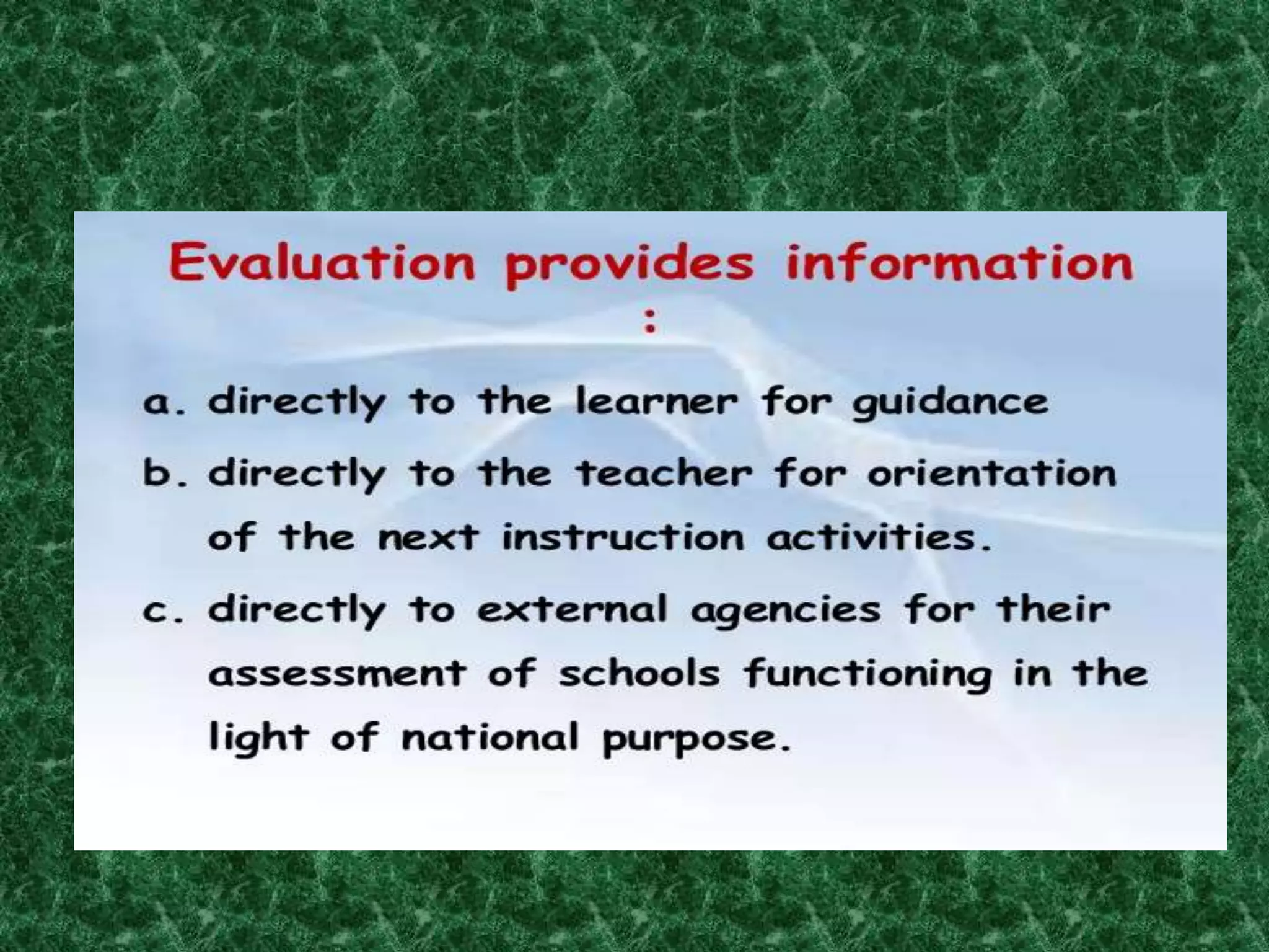 Unit i introduction to evaluation ppt | PPT