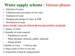 Introduction to water supply scheme required | PPT | Free Download
