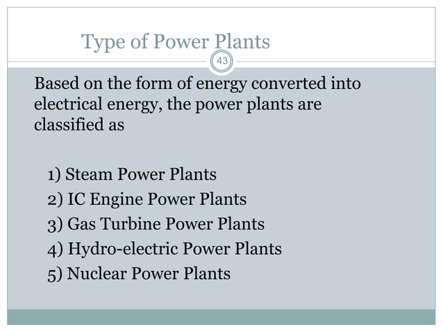 INTRODUCTION TO POWER PLANTS & DIRECT ENERGY CONVERSION | PPT