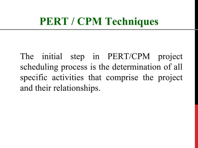 Project Management: NETWORK ANALYSIS - CPM and PERT | PPT