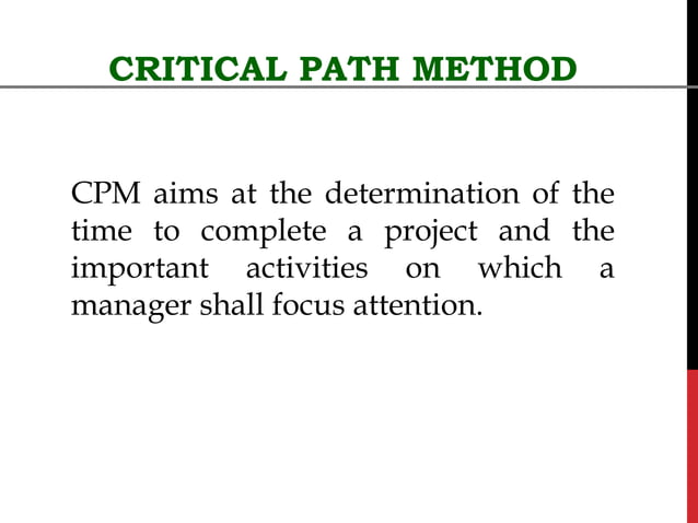 Project Management: NETWORK ANALYSIS - CPM and PERT | PPT