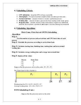 Unit iios process scheduling and synchronization | PDF