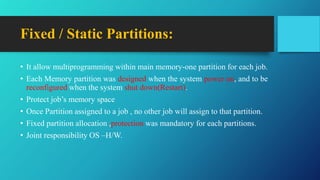 Memory Management | PPTX | Operating Systems | Computer Software and ...