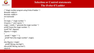 Control Statements -if else in C programming.pptx