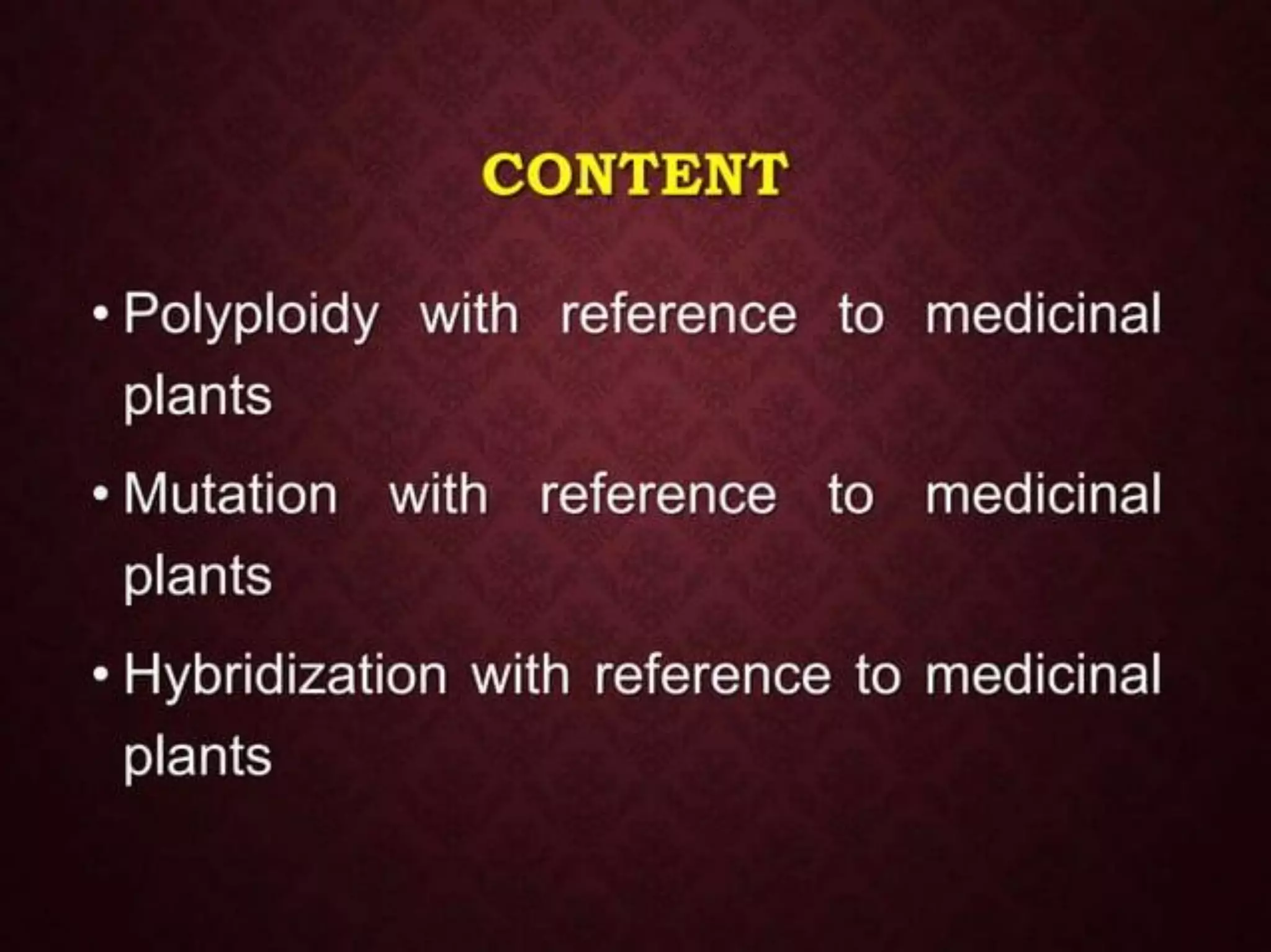 UNIT-II Polyploidy, mutation and hybridization with reference to ...