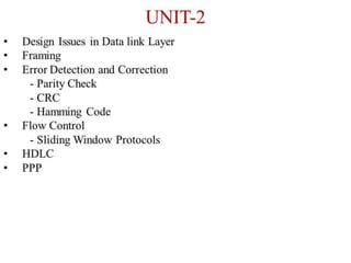 UNIT - II PPTS.pptx computer network ppt | PPT