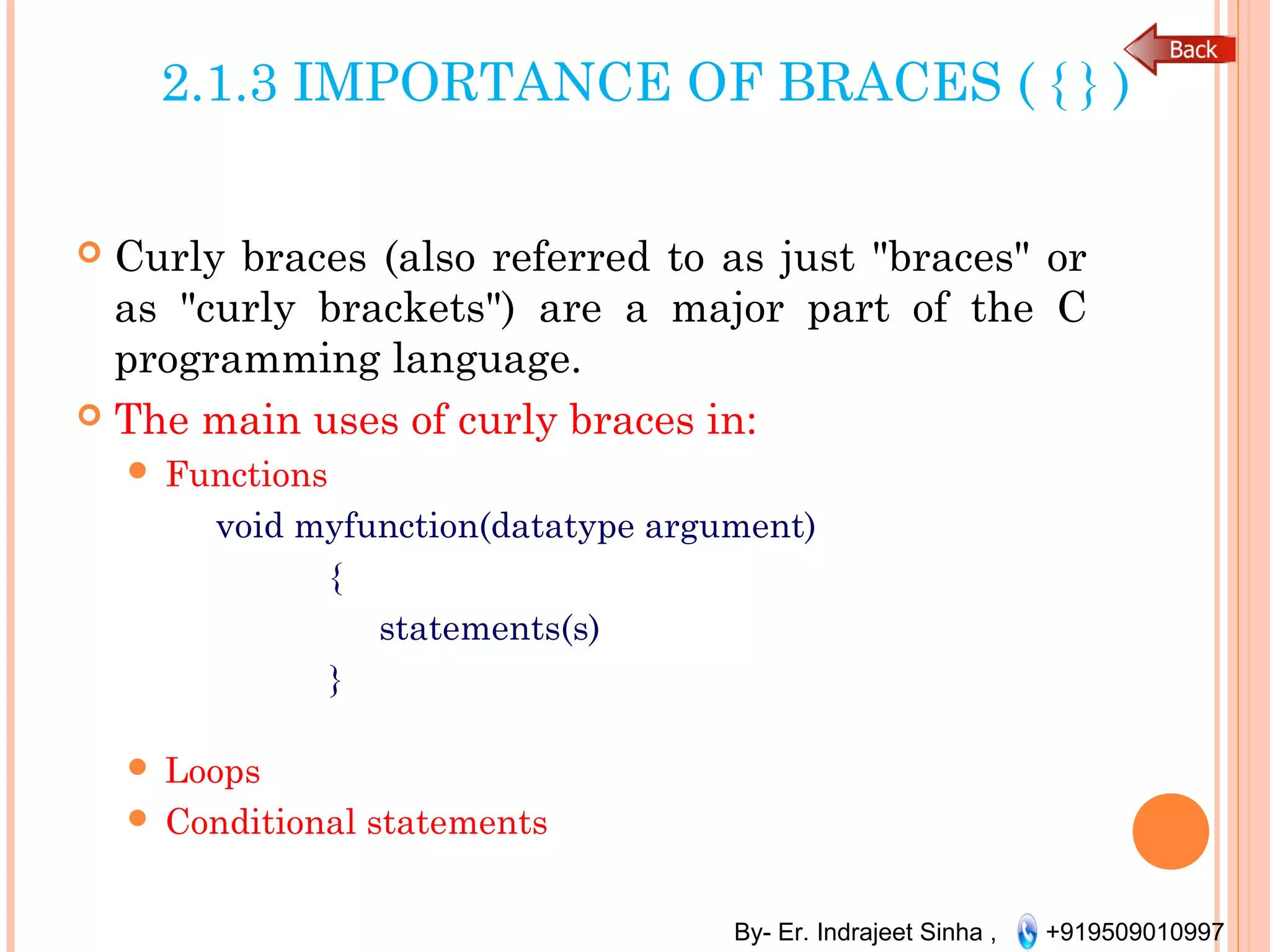Control Statements Array Pointer Structures Ppt 