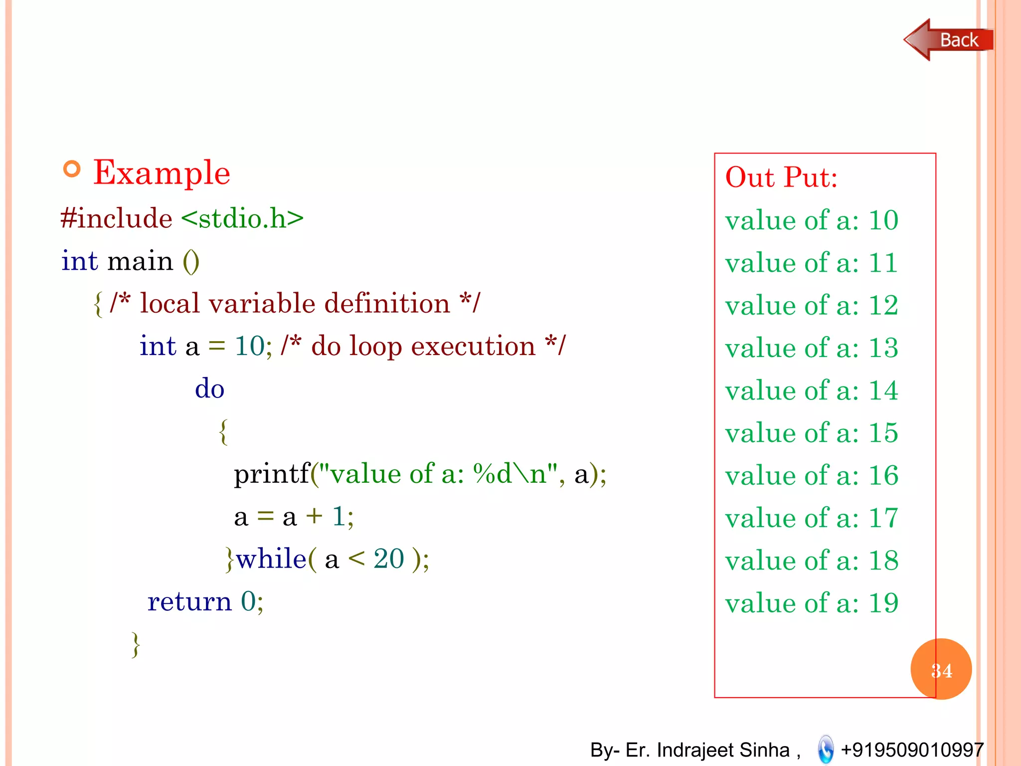 Control Statements Array Pointer Structures Ppt Programming
