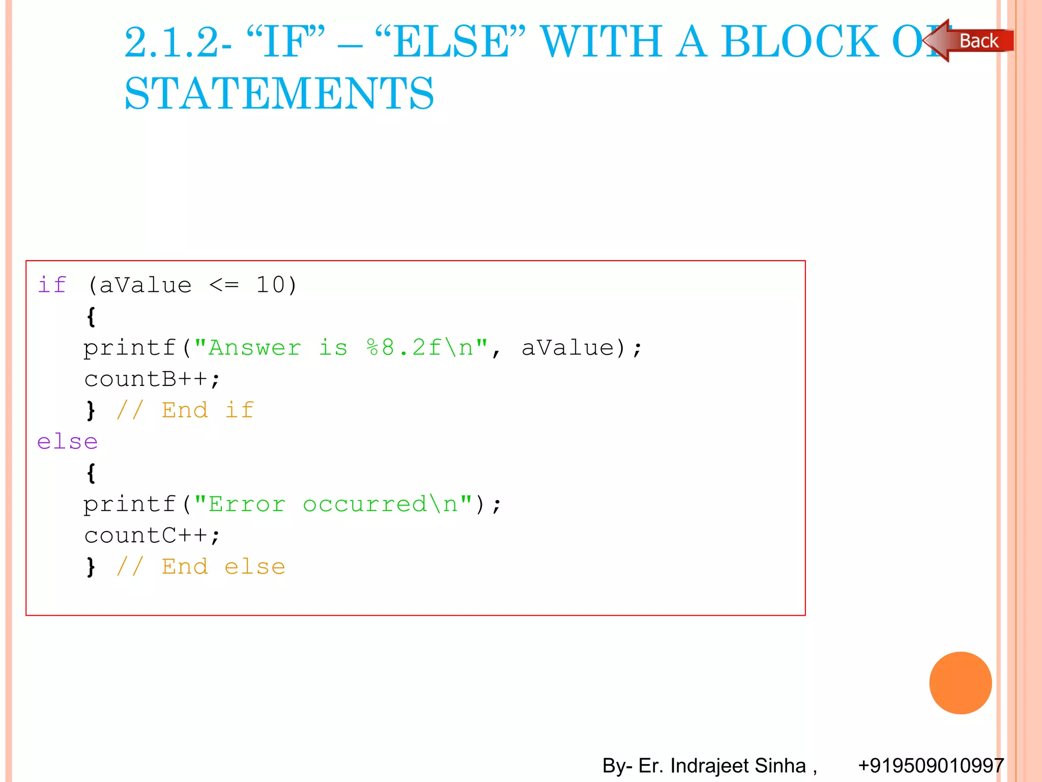 Control Statements Array Pointer Structures Ppt Programming