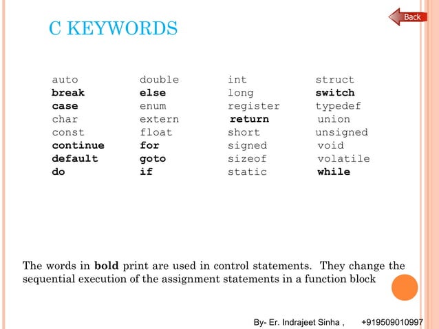 Control Statements Array Pointer Structures Ppt Programming