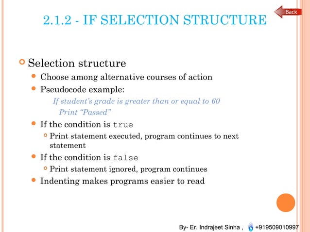 Control Statements Array Pointer Structures Ppt Programming