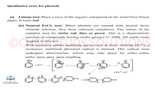 Unit ii Qualitative test of phenols | PPTX