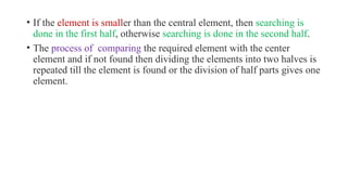 Data structure Unit - II Searching and Sorting.pptx