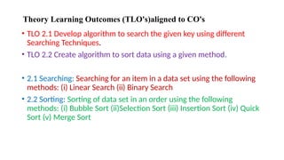 Data structure Unit - II Searching and Sorting.pptx