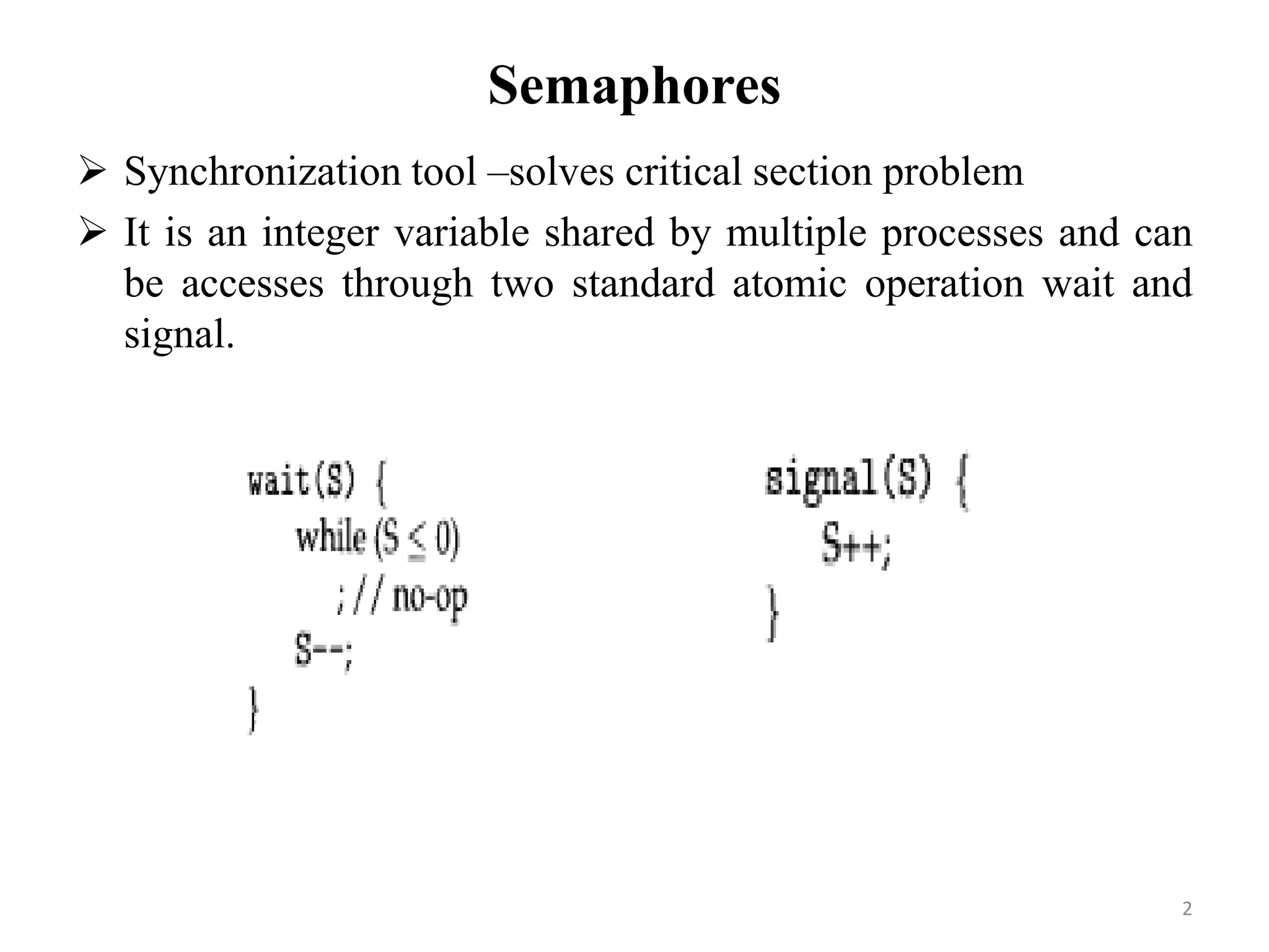 Unit-II Semaphore.ppt | Operating Systems | Computer Software and Applications