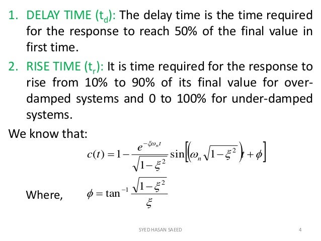 TIME RESPONSE ANALYSIS