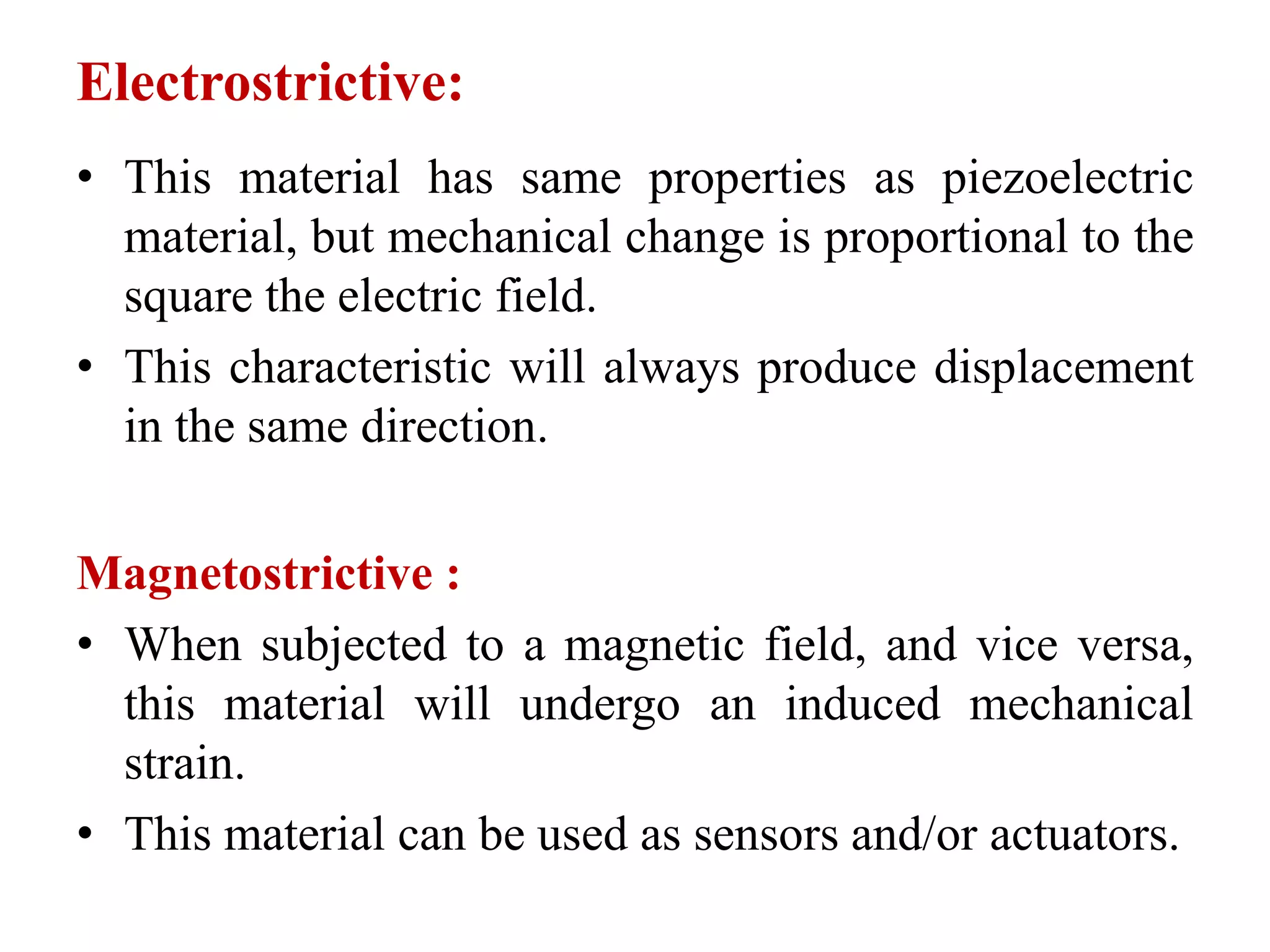 Unit II smart materials and eco-friendly materials by BeST | PPT