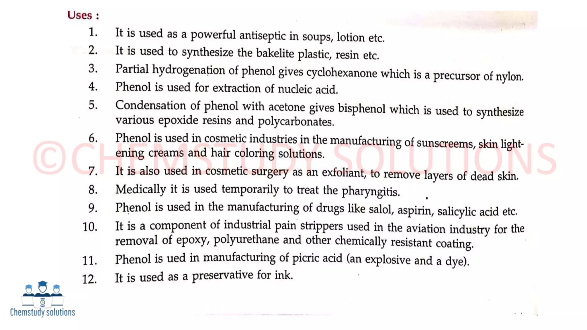Unit ii Structure and use of phenol derivatives | PPTX