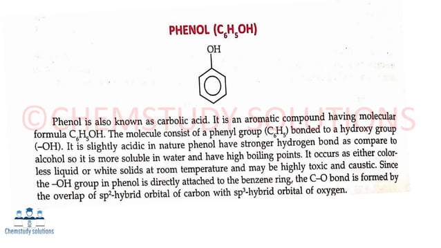 Unit ii Structure and use of phenol derivatives | PPTX