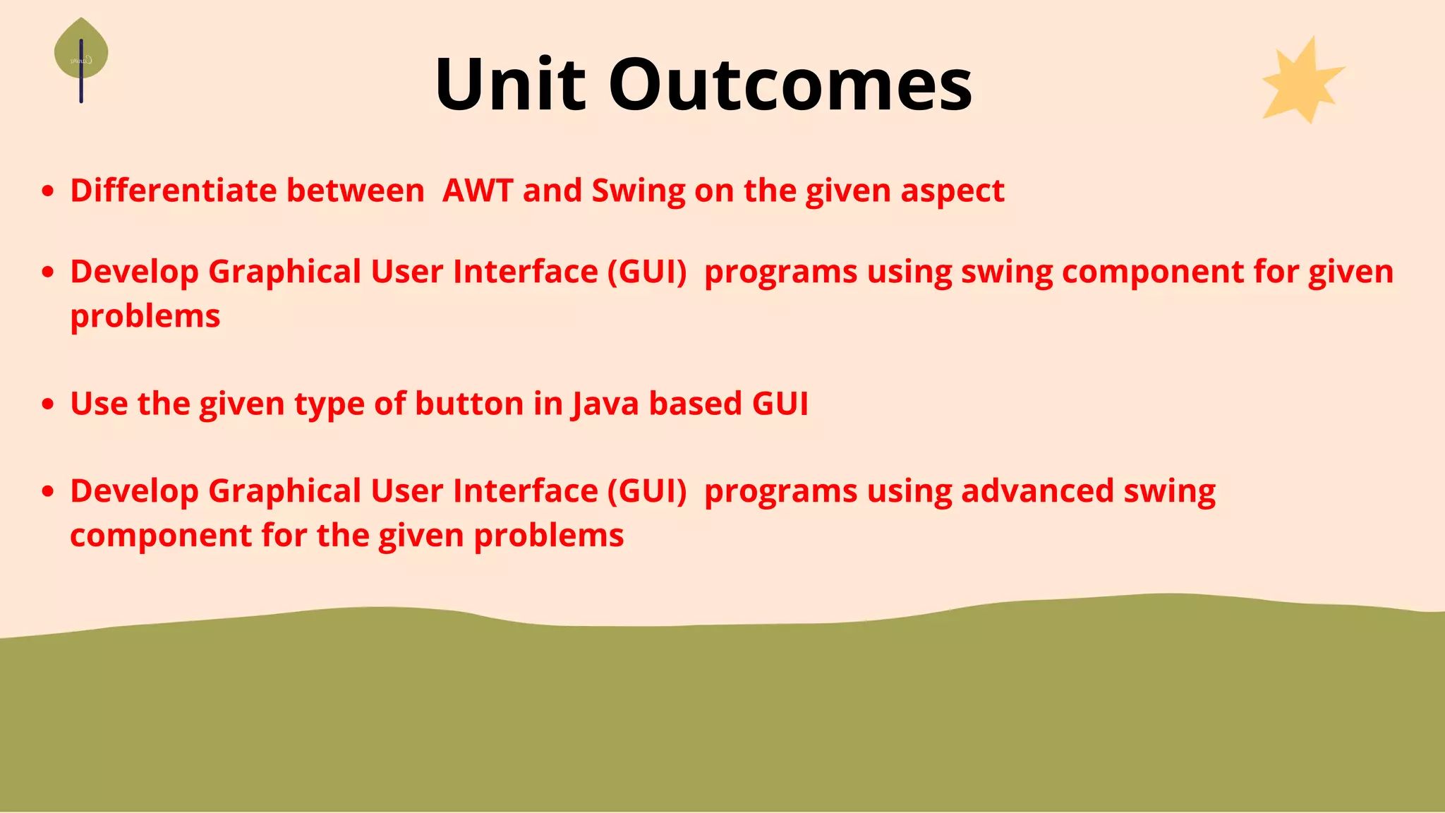 Unit-2 swing and mvc architecture | PDF