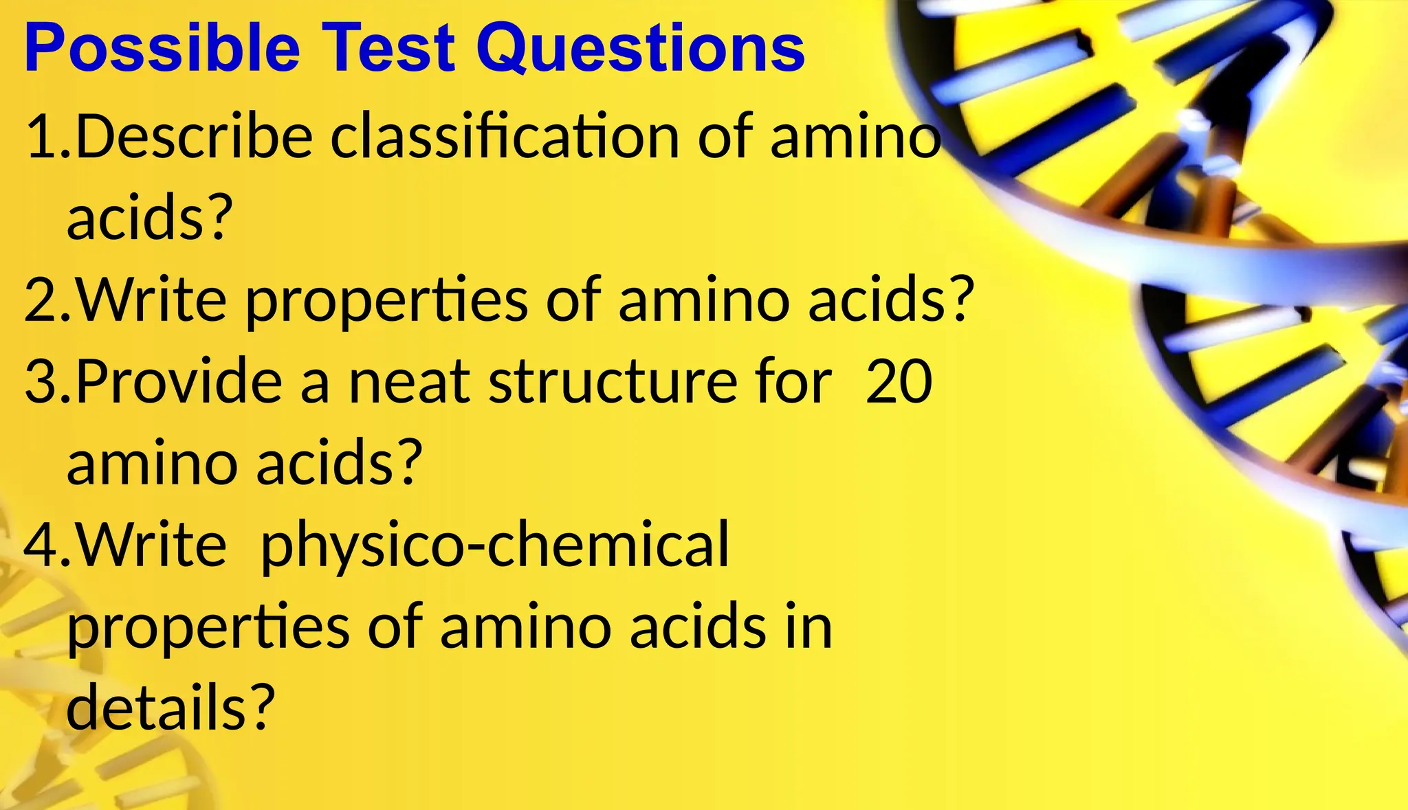 comprehensive study on proteins and amino acids | PPTX