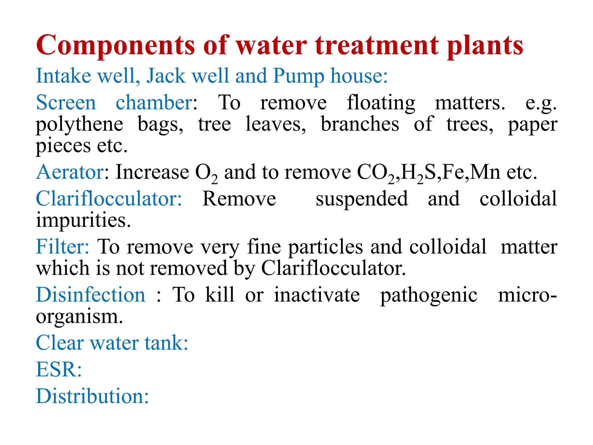 UNIT -II Treatment of water- aeration and sedimentation.ppt