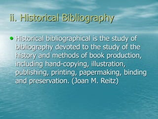 Unit-II (Types of Bibliographies and uses).ppt