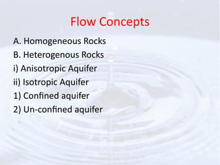UNIT - II Well Hydraulics Darcy’s law – Groundwater Flow Equation .pptx