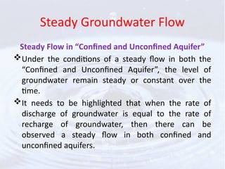 UNIT - II Well Hydraulics Darcy’s law – Groundwater Flow Equation .pptx