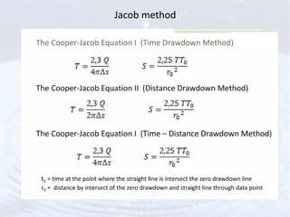 UNIT - II Well Hydraulics Darcy’s law – Groundwater Flow Equation .pptx
