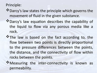 UNIT - II Well Hydraulics Darcy’s law – Groundwater Flow Equation .pptx