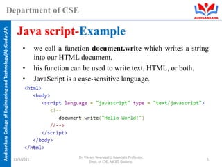 Basics of Java Script | PPT