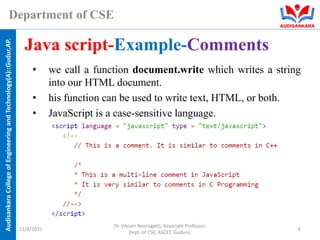 Basics of Java Script | PPT