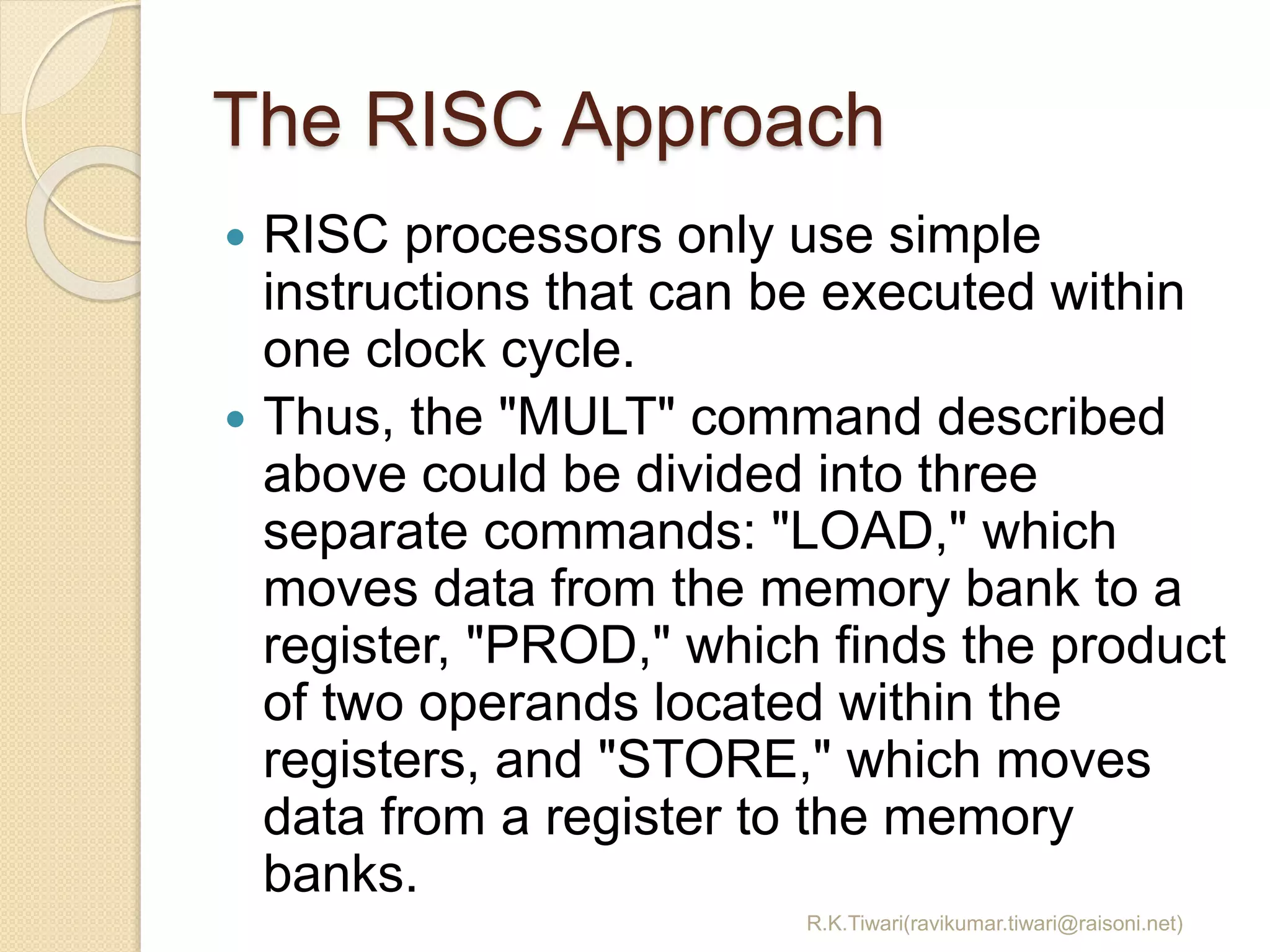 RISC Vs CISC, Harvard v/s Van Neumann | PPTX