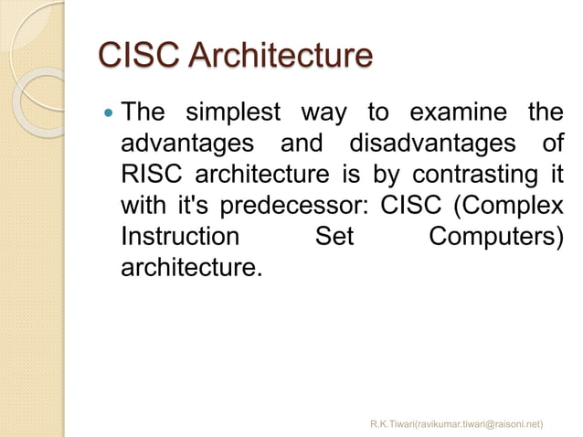RISC Vs CISC, Harvard v/s Van Neumann | PPTX | Programming Languages | Computing