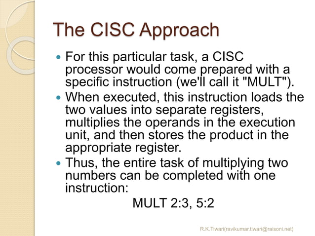 RISC Vs CISC, Harvard v/s Van Neumann | PPTX | Programming Languages ...