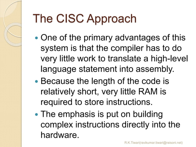 RISC Vs CISC, Harvard v/s Van Neumann | PPTX | Programming Languages | Computing
